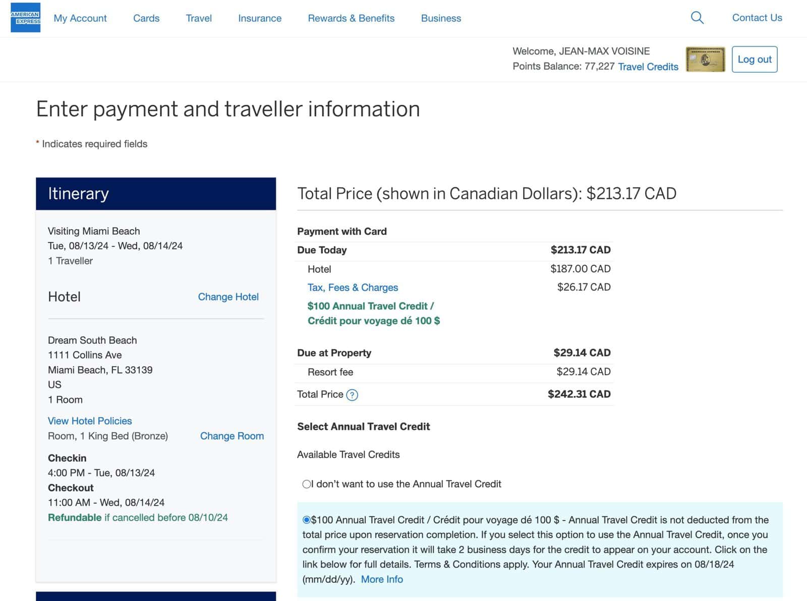 American Express: How Can I Use My Annual Travel Credit? | Milesopedia