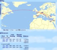 How does Great Circle Mapper - GCMap work? | Milesopedia