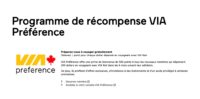 VIA Préférence : tout savoir sur le programme 2026 | Milesopedia