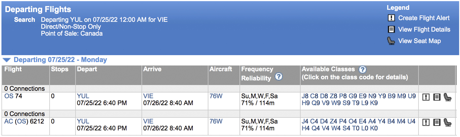 ExpertFlyer: find award flight availability | Milesopedia