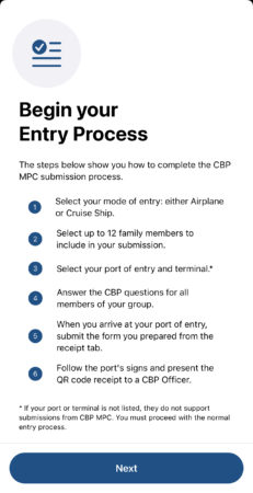 Mobile Passport Control Application: Cross the US border easily ...
