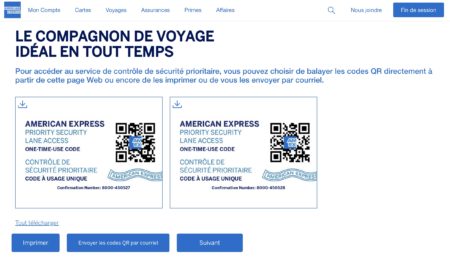 AMEX: Priority Security Lane Access - Toronto-Pearson YYZ (QR code ...