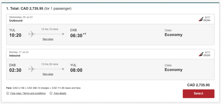 Emirates : New direct flight Montreal - Dubai from July 5, 2023 ...