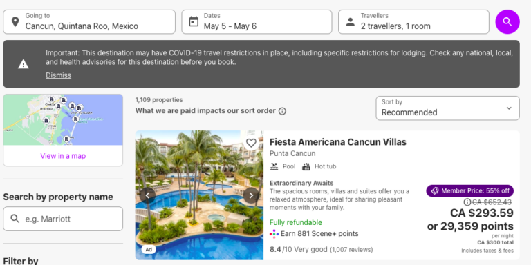 Scene+ : How to earn and redeem Scene+ points on Expedia | Milesopedia