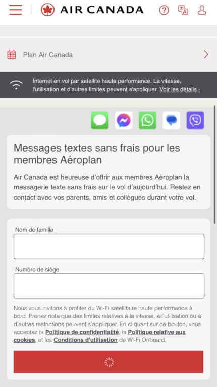 Air Canada & Bell Partnership: Free In-Flight Wi-Fi Messaging For ...
