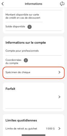 Comment obtenir un spécimen de chèque Desjardins sur AccèsD