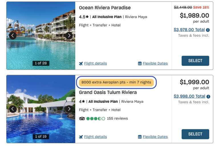How to Use Your Aeroplan Points for All-Inclusive Vacations | Milesopedia