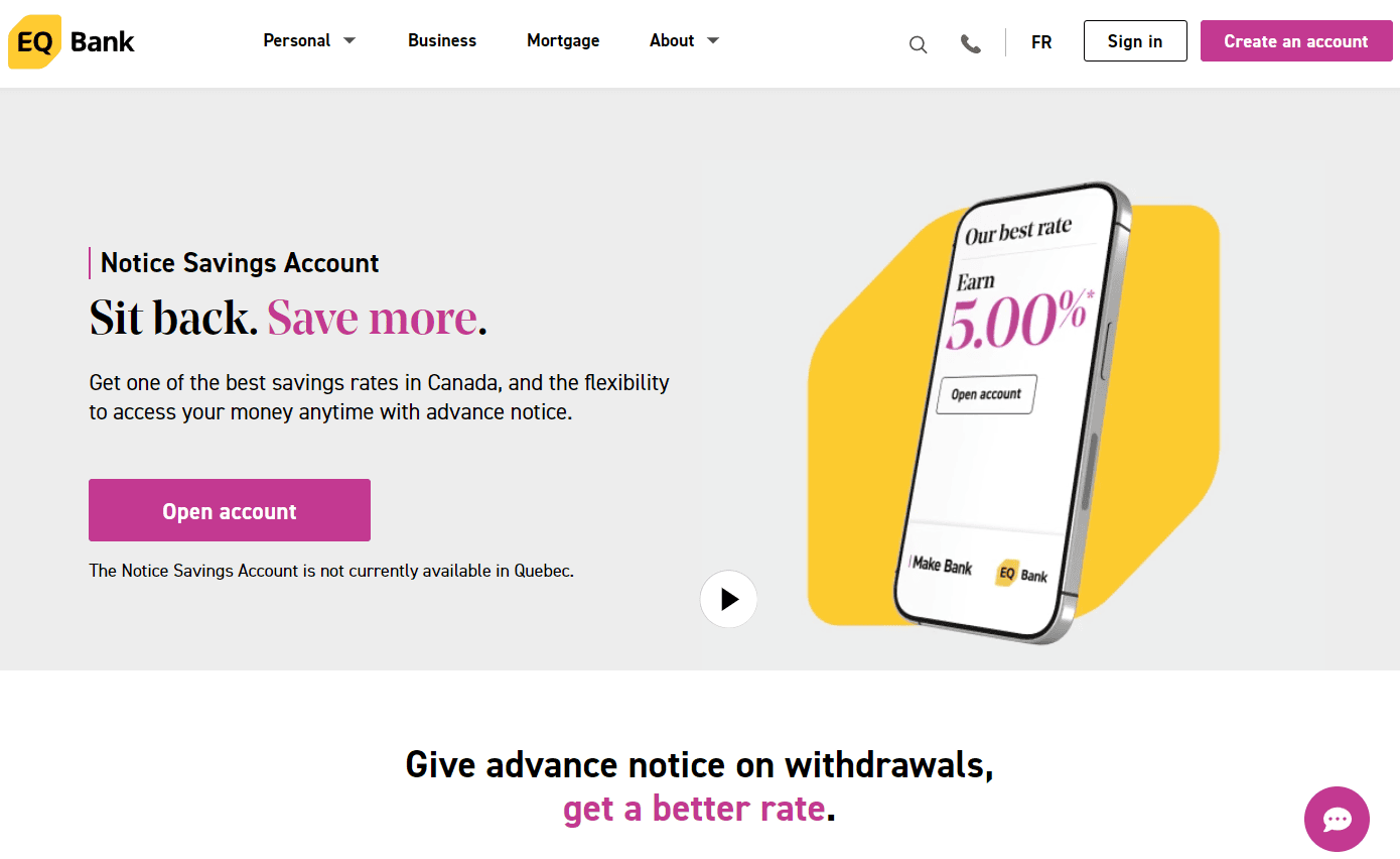 My Review of the EQ Bank Notice Savings Account | Milesopedia