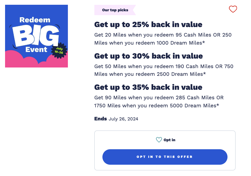 AIR MILES promotion: Up to 35% back on your redemption | Milesopedia