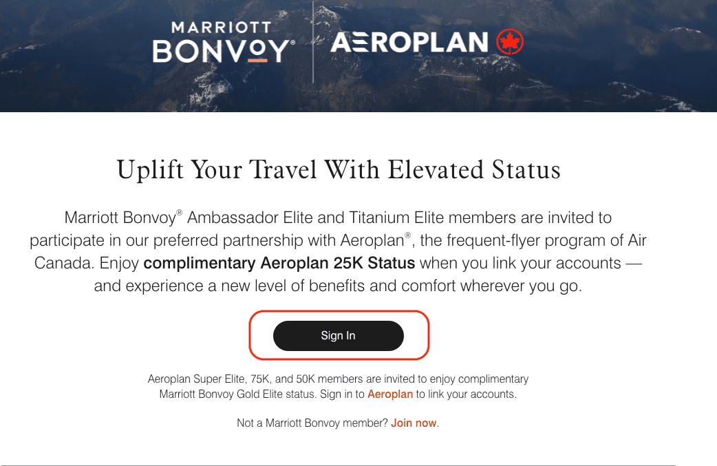 Marriott Bonvoy and Aeroplan Partnership: Get a Status Match by Linking ...