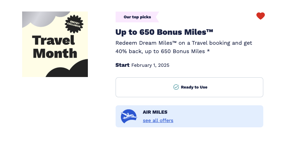 AIR MILES promotion: Up to 40% back for Gold and Onyx members | Milesopedia