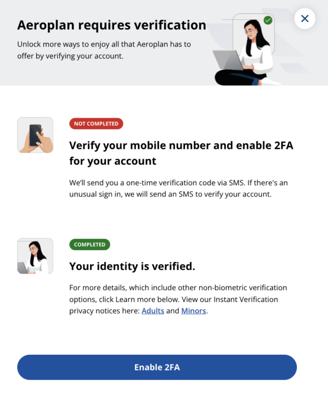 Aeroplan Family sharing: Resuming with account verification | Milesopedia