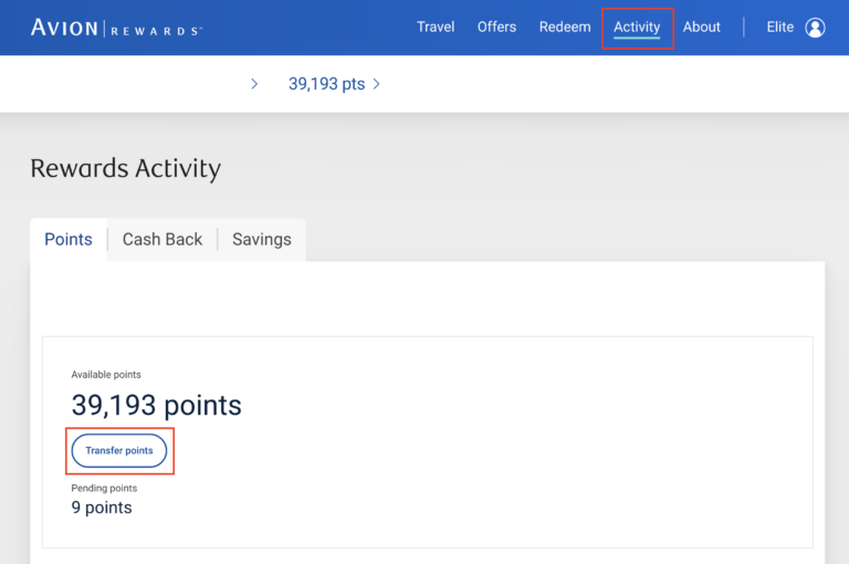 How do you transfer Avion Rewards points between your accounts ...