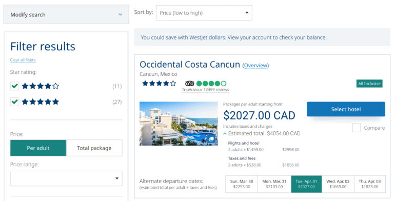 How to Travel with WestJet Vacations | Milesopedia