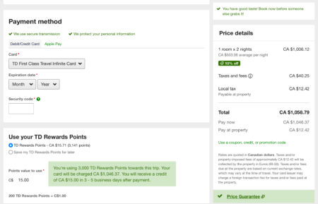 How to Use the $100 TD Travel Credit from the TD First Class Travel ...