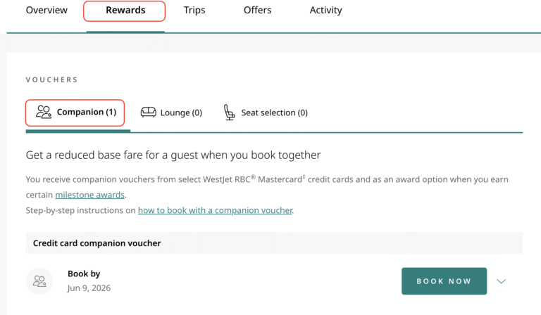 Complete guide: WestJet companion voucher | Milesopedia