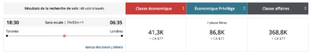 Classe affaires Air Canada : Classe Signature et Suite Signature ...